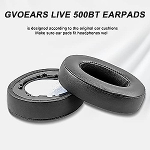 Replacement Earpads Cushions for JBL Live 500BT Wireless Headphones, Live 500 BT Ear Pads with Protein Leather, Noise Isolating Memory Foam