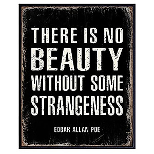 Edgar Allan Poe Quote Art Print - Goth Room Decor Poster Sign - Decoration for Living Room, Bedroom, Office, Apartment - Cool Unique Gift - Funny Sayings for Wall Decor - Gothic Home Decor Picture