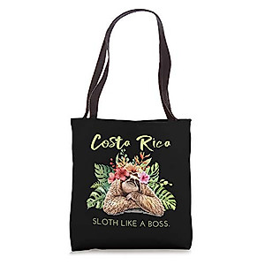 Costa Rica Sloth Like a Boss Vacation Souvenir Tote Bag