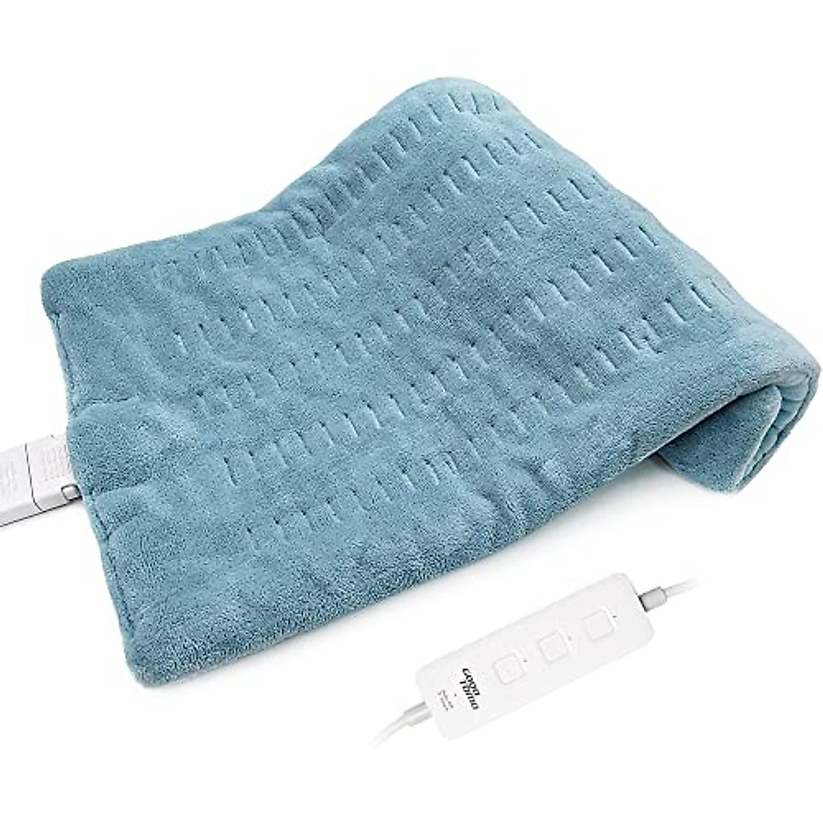 Weighted Heating Pad Fast Heated Technology for Back/Waist/Abdomen/Shoulder/Neck Pain and Cramps Relief - Moist and Dry Heat Therapy with Auto-Off Hot Heated Pad by GOQOTOMO (12 * 24", Green)