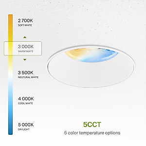 ASD Trimless 3 Inch LED Recessed Light, 12W 120V Commercial LED Downlight, Canless Dimmable LED Downlights for Ceiling with J-Box, 5 CCT 2700K-5000K, CRI 90+, IC Rated, ETL, Energy Star, White 18 Pack