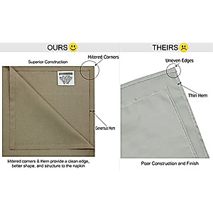 COTTON CRAFT Multicolor Cloth Napkins - Set of 12 Pure Cotton Everyday Lunch Dinner Napkin - Spring Summer Fall Holiday Birthday Party Gift - Soft Washable Absorbent Reusable Napkin - Oversized 20x20