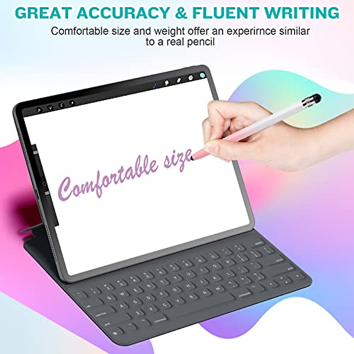 Stylus Pens for Touch Screens, CCIVV 4-Pack Stylus Compatible with iPhone, iPad Pro, Samsung Galaxy, Tablets + 16 Extra Replaceable Tips