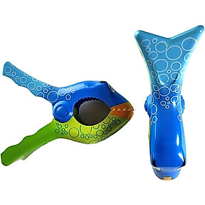 2 Set (4 Ct) Blue Surfboard / Bubble Fish Beach Towel Clips Jumbo Size for Beach Chair, Cruise Beach Patio, Pool Accessories for Chairs, Household Clip, Baby Stroller