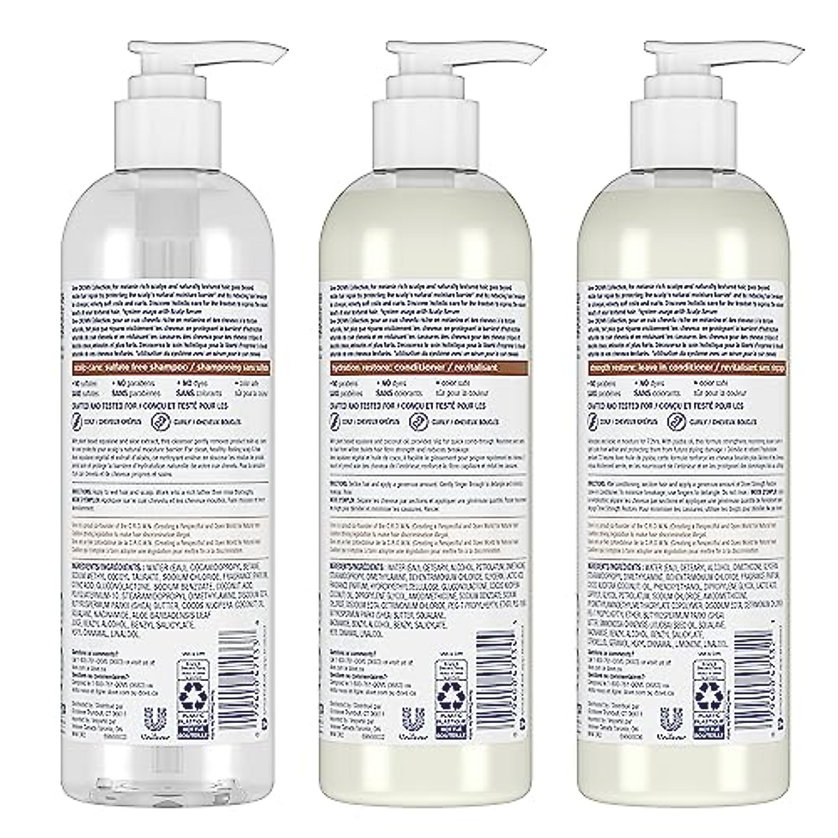Dove Amplified Textures Shampoo, Conditioner, Leave-In Conditioner with Coconut Milk, Aloe, and Jojoba 3 Count for Coils, Curls and Waves and Moisture Amplifying Hair Care Blend 11.5 oz