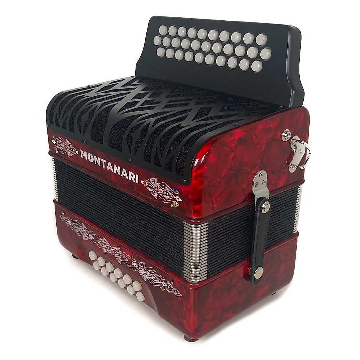 Montanari Vallenato Accordion GCF Red