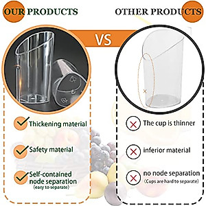 YRYOUYU 100 Set Dessert Cups, 5 oz Parfait Cups with Lids, Appetizer Cups for Party,3 oz Mini Dessert Cups with Spoons, Shooter Cups for Pudding Fruit Ice Cream Yogurt(2 Types)