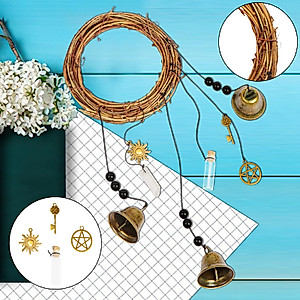 Witch Bells for Home Protection, Christmas Bells, Handmade Witchy Decor for Attracts Positive and Drive Out Negative, Boho Door Handle Garden Patio Magic Bell Beads Wicca Supplies