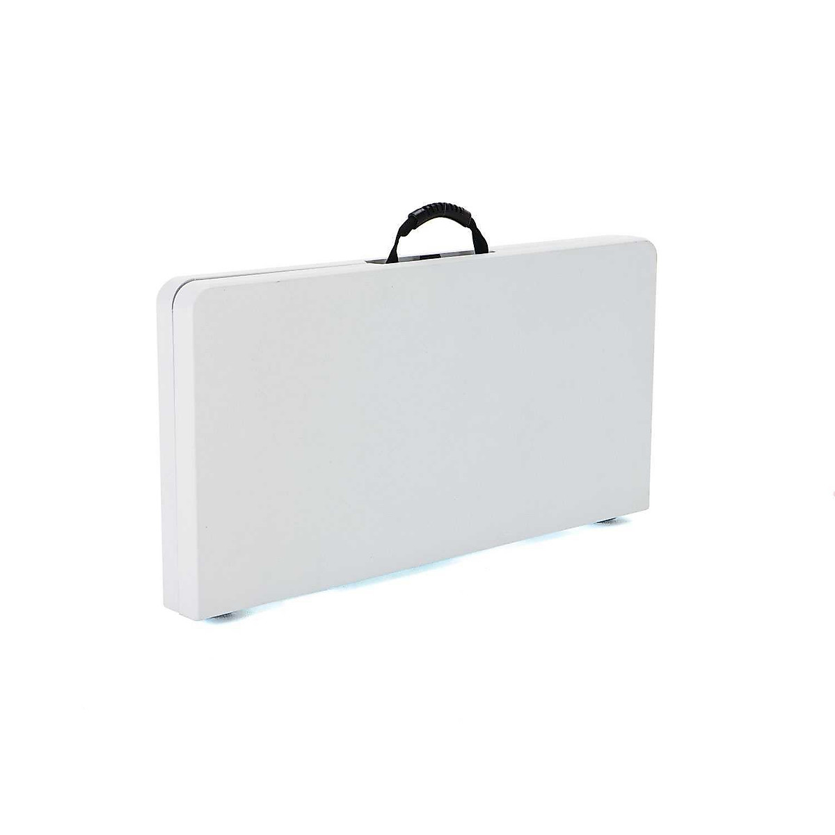 Lifetime 280228 37-Inch Square Fold-in-Half Table White Granite Top with Gray Frame