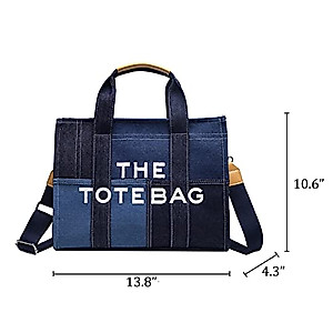 Canvas Tote Bag With Zipper,Canvas Tote Purse Can Shoulder-Crossbody Handbag Gifts for Women