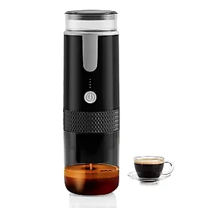 Frossvt Portable Electronic Coffee Maker, Rechargeable Espresso Machine, Mini Car Coffee Make Using Ground Coffee & Espresso Pods for Travel Camping Office Home