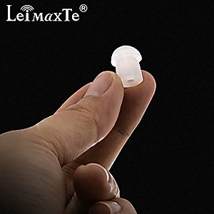 LEIMAXTE Radio Earbud for Acoustic Tube Earpiece Two Way Radio Headsets Acoustic Coil Tube Audio Kits Surveillance Headphone Eartips【12 Pack】