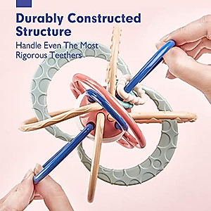 Baby Teething Toys for Babies 0-6 Months Baby Toys 0-6 Months Baby Toys 6 to 12 Months 4 Textures Infant Toys Baby Toys 0-3-6-12 Months Baby Teether Teethers for Babies Baby Rattle Girl Boy Gifts Toys