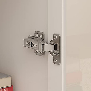 Homsee Tall Bookcase Bookshelf with 5-Tier Shelves & 2 Glass Doors, Wooden Display Storage Cabinet for Home Office, Living Room, White (31.5”W x 15.7”D x 78.7”H)