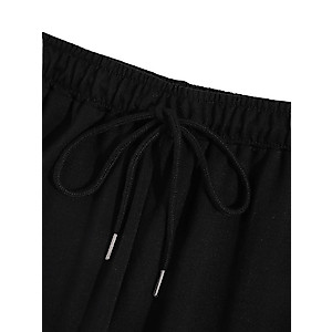 SOLY HUX Women's Butterfly Print Drawstring High Waisted Sweatpants Joggers Pants Black S