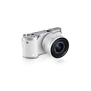 Samsung NX300 20.3MP CMOS Smart WiFi Mirrorless Digital Camera with 20-50mm Lens and 3.3" AMOLED Touch Screen (White)