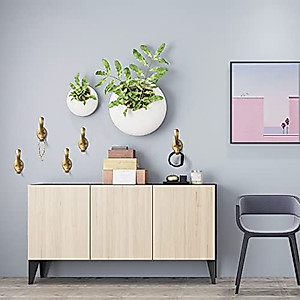 JYL HOME Wall Mounted Coat Hooks for Hanging Towel Rack Hat Rack Clothes Organization Vintage Hooks Gold, 5 Pack