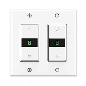 Smart Dimmer Light Switch WiFi Led Dimmer Switch 2 Gang Work with Alexa Google Home