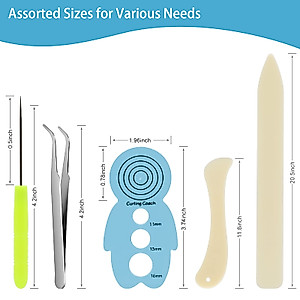 KITANIS 14 Pieces Paper Quilling Tools Slotted Kit, Assorted Sizes Rolling Curling Quilling Needle Pen for Art Craft DIY Paper Card Making Project Tools