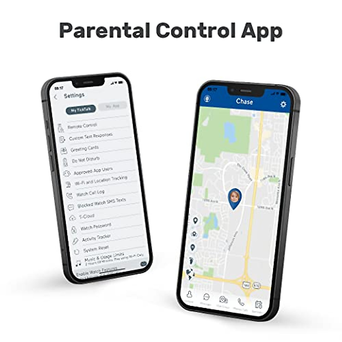 TickTalk Black 4 Kids Smartwatch with Black Twists Headphones Bundle (Red Pocket on at&T's Network)