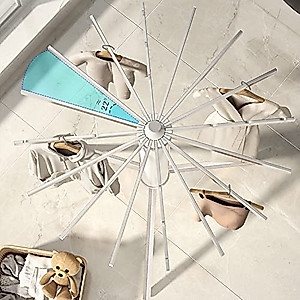 ZIAERKOR Tripod Clothes Drying Rack Folding Indoor Portable, Laundry Drying Rack Clothing Collapsible no Assemble, Pasta Coat Rack Stand Foldable Outdoor 16 Drying Rod Capacity 50kg/110lb