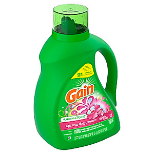 Gain + Aroma Boost Liquid Laundry Detergent, Spring Daydream Scent, 64 Loads, 92 fl oz, HE Compatible