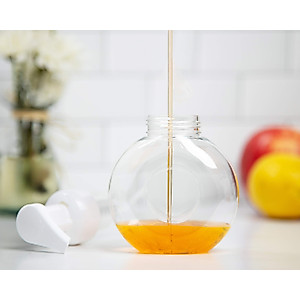 MHO Containers | Clear Foaming Soap Dispenser with White Pump Locking Mechanism BPA/Paraben Free PET Plastic 250mL/8.5fl oz - Set of 4