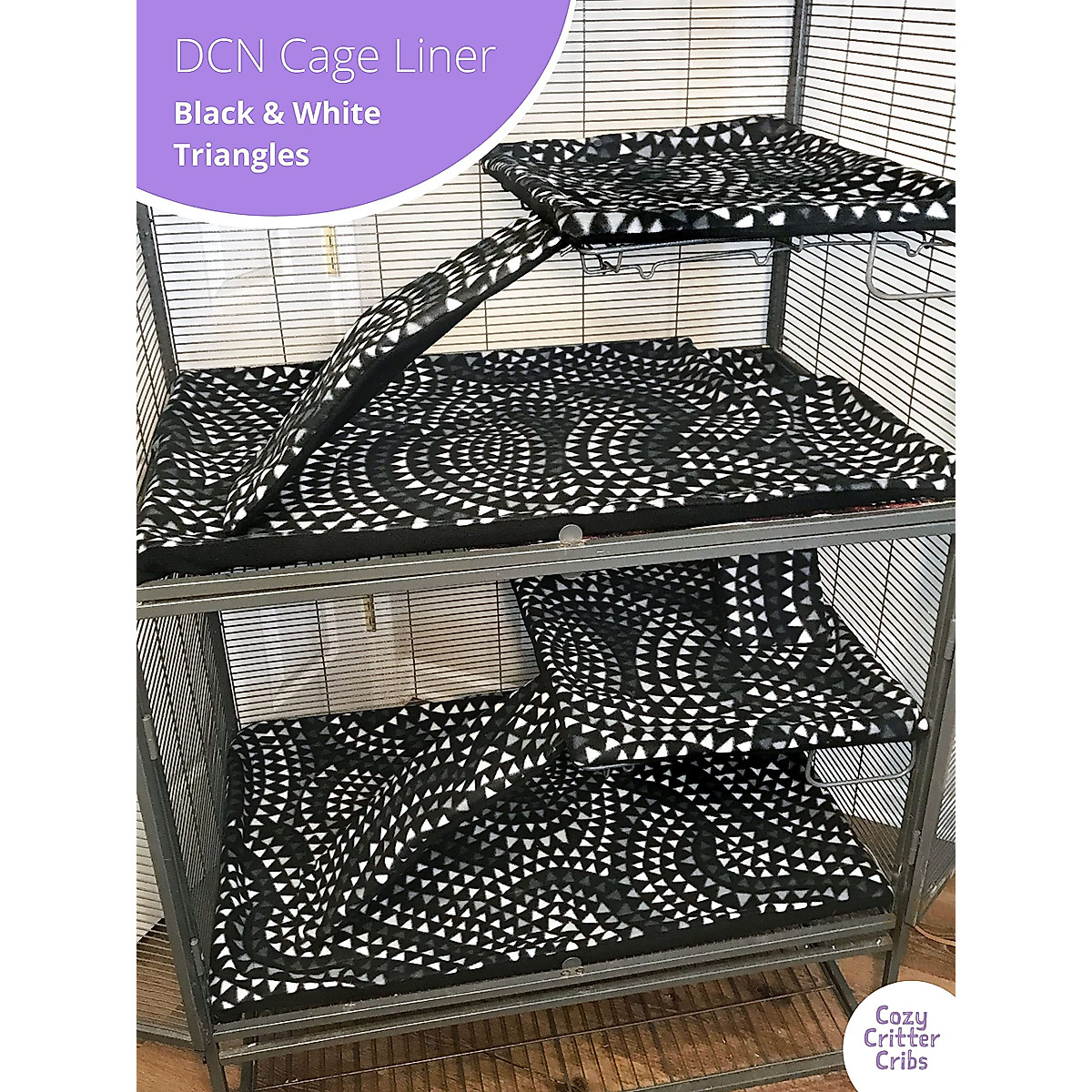 Customizable 7-piece Cage Liner Set for Midwest Double Critter/Ferret Nation | Rats, Sugar Gliders, Ferrets, Chinchillas