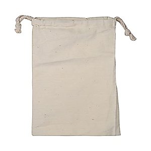 TEUOPIOE Large Cotton Dustproof Bag, Dust Cover Protector, Drawstring Breathable Laundry Storage Sack, Travel Home College Dorm, Washable(15 * 20cm)