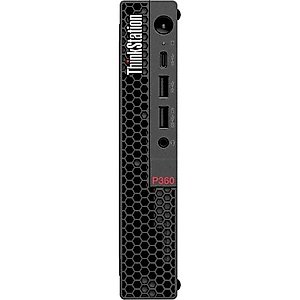 Lenovo ThinkStation P360 30FA001FUS Workstation - 1 x Intel Core i9 Hexadeca-core (16 Core) i9-12900T 12th Gen 1.40 GHz - 32 GB DDR5 SDRAM RAM - 1 TB SSD - Tiny - Black - Intel Q670 Chip - Windows 11