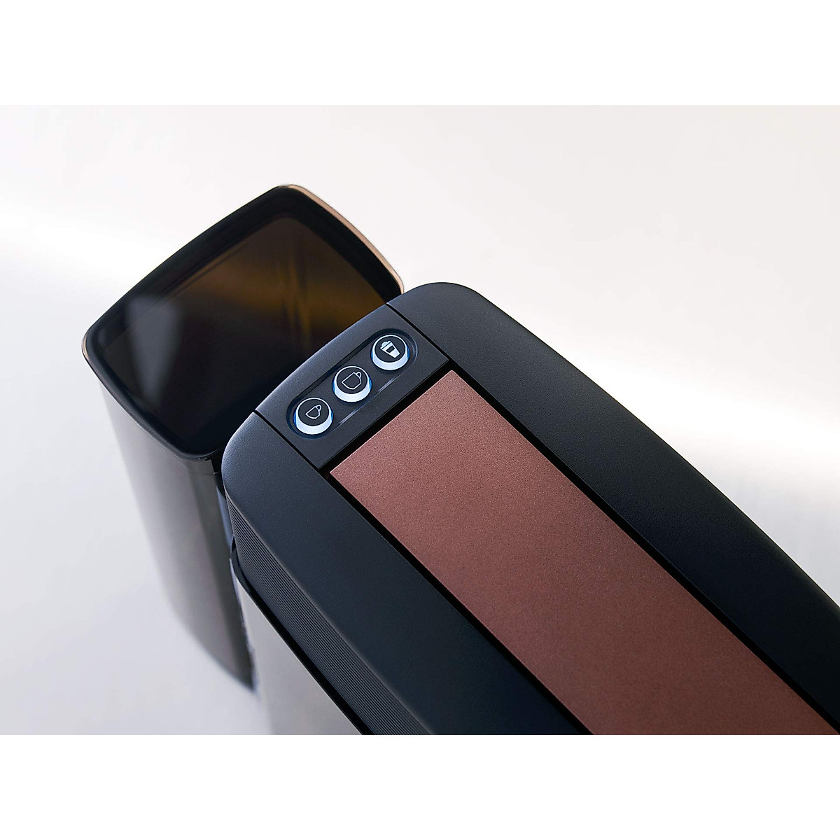 K-FEE® ONE Single Serve Pods Coffee, Espresso, Milk Machine (Black/Copper) | Mill Coffee and Starbucks® Verismo* Compatible