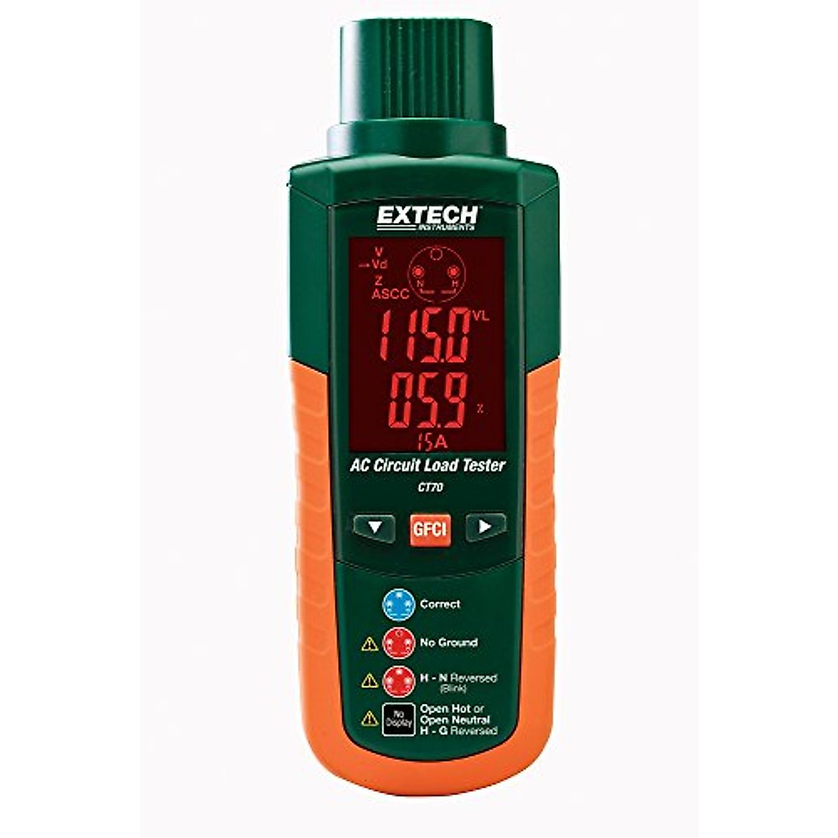 Extech CT70 AC Circuit Load Tester,Black