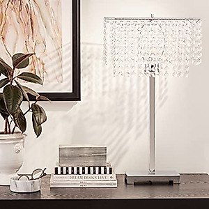 ORE International 732 28-Inch Crystal Strings Table Lamp, 28" x 9.5" x 15.5"