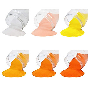 Just Artifacts Craft and Terrarium Decorative Assorted Colored Sand (6lb, Shades of Orange)