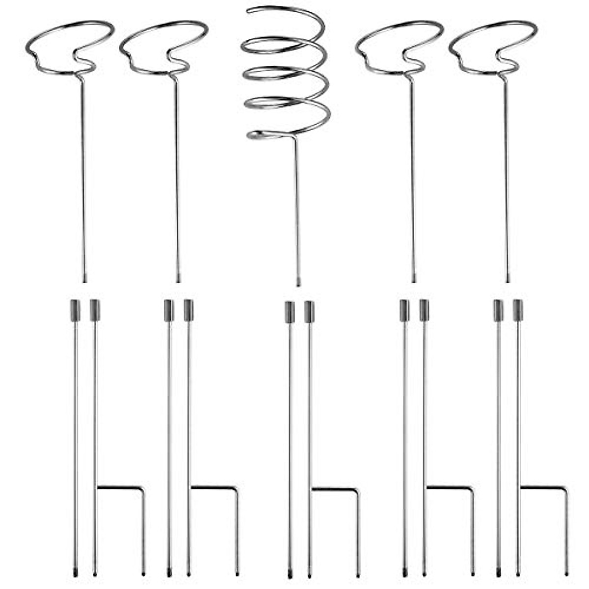 Wine Bottle & Cup stakes Holder Rack - Adjustable Height to 36 INCHES, Durable Metallic Frame, Sturdy Base & Secure Grip | Holds Bottles Of Wine, Beer,Champagne,Beverages,Glasses& More 5 Pieces Set