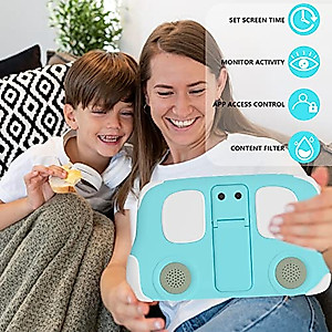 RUIQIAI Kids Tablet, 8 Inch Android 12 Tablet for Kids, 1280×800 IPS Touch Screen, 32GB+2GB+512GB Expand, WiFi, Parental Control, Dual Camera, Games, Bluetooth, Learning Tablet, Tablet case