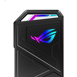 ROG Strix Arion M.2 NVMe SSD Enclosure-USB3.2 GEN2 Type-C, 10Gbps, Aura Sync RGB, Dual USB-C to C and USB-A to C Cables, Thermal Pads, PCIe 2280/2260/2242/2230 M Key/B+M Key, Screwdriver-Free