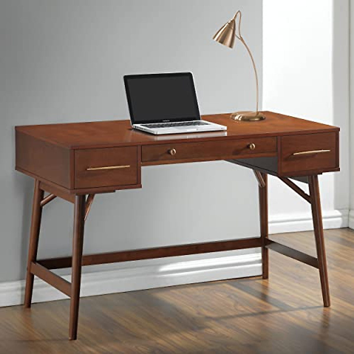 Coaster Furniture 3-Drawer Writing Desk Walnut 800744