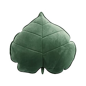 3D Leaf Throw Pillow Plush Green Leaf Shaped Throw Pillow,Decorative Leaf Pillows Leaves Sofa Throw Pillow, Plant Pillow Novelty Plush Cushion Backrest Pillow for Couch Sofa Living Room Home Decor