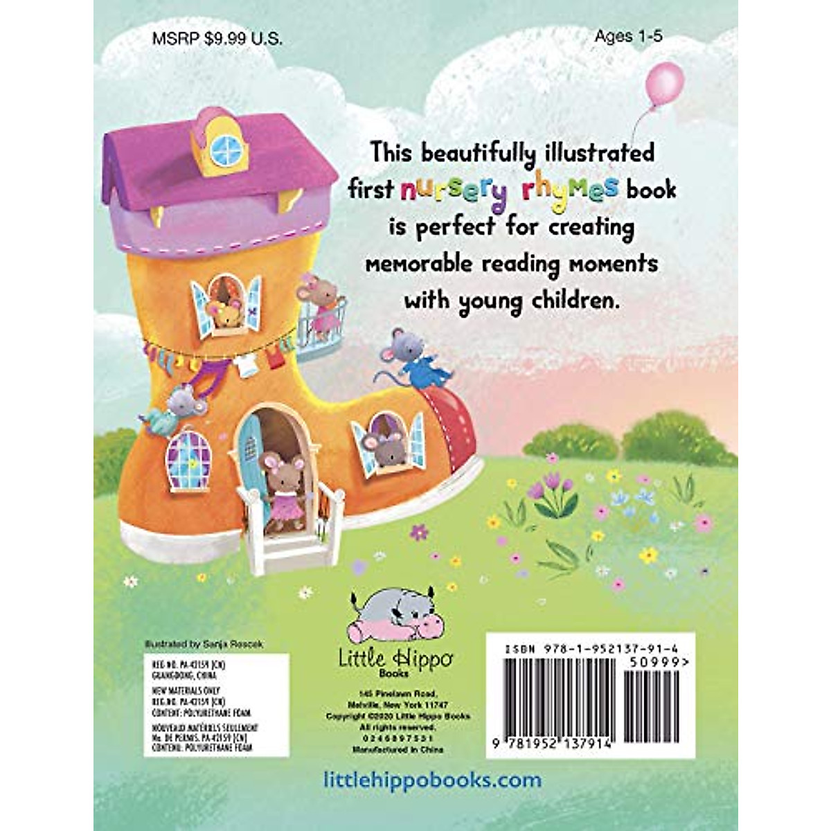 My First Book of Nursery Rhymes - Children's Padded Board Book - Classics