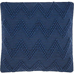 Mina Victory Life Styles Large Chevron Indigo 20" x 20" Throw Pillow