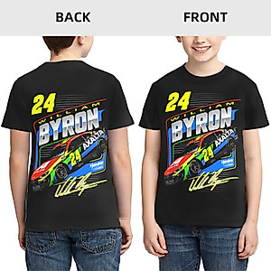 William Byron 24 Shirt for Teen Girl & Boy Printing Short Sleeve Tee Athletic Classic Shirt Crewneck T-Shirt