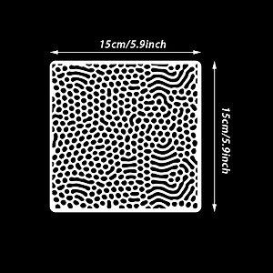 36Pcs Geometric Stencils 5.9inch Plastic Geometric Painting Stencil Reusable Art Templates DIY Crafts Drawing Template Stencils for Card Scrapbooking Painting on Wood Wall Floor Canvas Home Decor