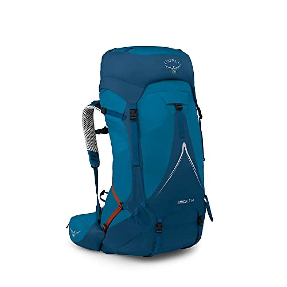 Osprey Atmos AG LT 50L Men's Backpacking Backpack, Night Shift/Scoria Blue, S/M