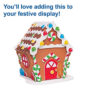 Baker Ross AR698 Gingerbread House Kits - Pack of 2, Decorate and Display for Christmas Decorations, Ideal Kids Arts and Crafts Project