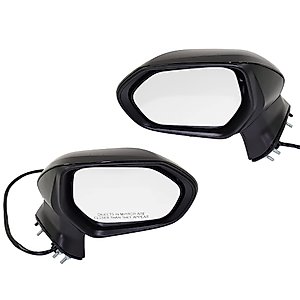 Kool Vue Driver & Passenger Side Power Heated Mirrors for Toyota Camry 2018-2022 With Signal Light; Without Blind Spot Light Paintable Models w/o Side View Camera, North America Built