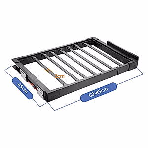 PeaceipUS Extendable Trousers Rack Wardrobe Pull-Out Trousers Rack with Damping Guide Rails Multifunctional Adjustable Trousers Rack for Wardrobe Depth 48cm