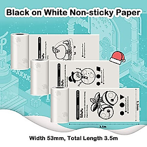 Sticker Printer- M02L Pocket Printer with 9 Rolls Paper Thermal Mini Printer Portable Printer for Printing Photos, Study Notes, Scrapbook, Journal, Birthday, Green