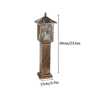 XMFXIAO Waterproof Outdoor Solar Column Head Light Home Garden Lighting Lawn Lamp Camping Convenient Night Lighting Equipment Modern Minimalist Villa Wall Decoration Lamp