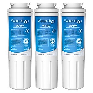 Waterdrop UKF8001 Refrigerator Water Filter 4, Replacement for Whirlpool® EDR4RXD1, EveryDrop® Filter 4, Maytag® UKF8001AXX-750, UKF8001AXX-200, 46-9006, Puriclean II, WD-F07, 3 Filters